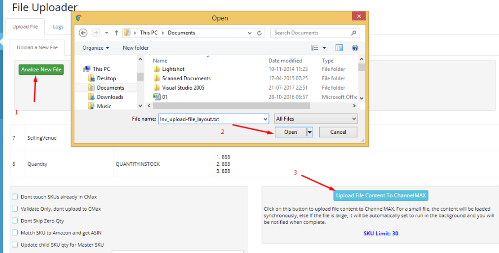 Inventory File Upload – ChannelMAX